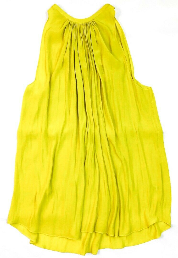 Ramy Brook Nwt Paris Citron Yellow Sleeveless Halter Top Blouse Xs New